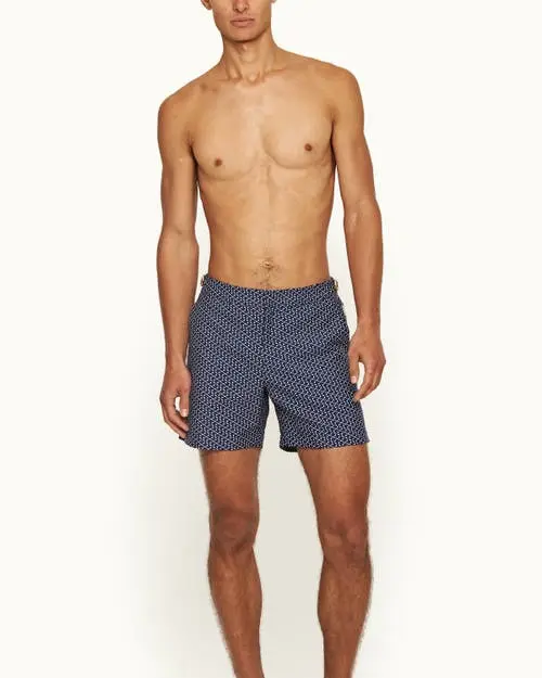 Orlebar Brown Bulldog Jacquard Mid-length Swim Shorts