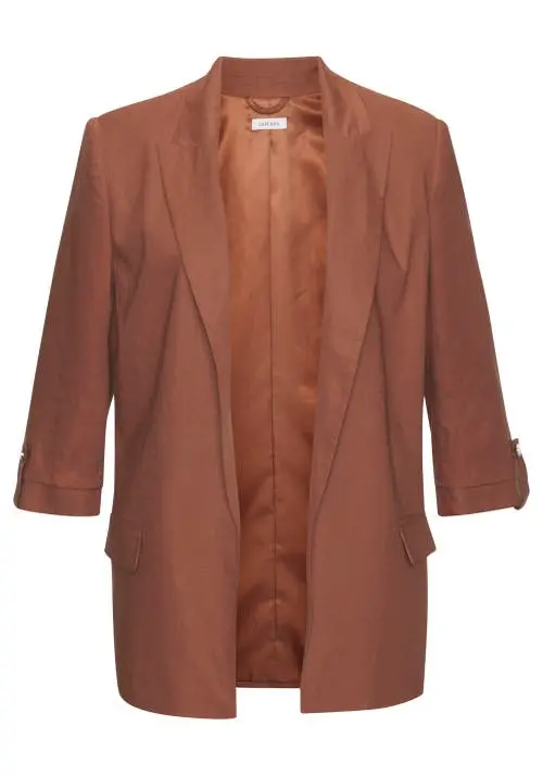 LASCANA Open Front Linen Blazer