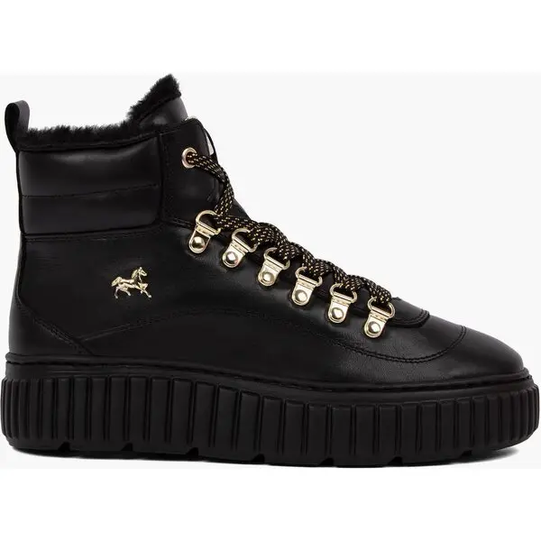 CAVALINHO Artic Platform Leather Sneakers - Black