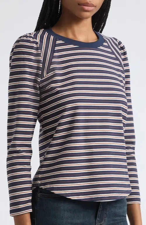 Veronica Beard Striped T-shirt - Heritage Navy Multi