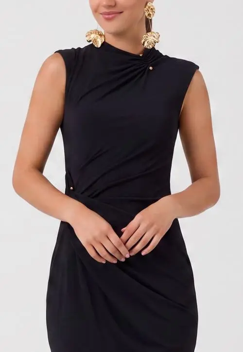 Rachel Rachel Roy Daria High Neck Sleeveless Midi Dress