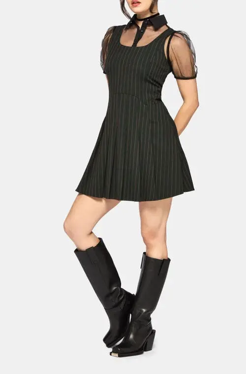 DISTURBIA Kera Pleated Mini Dress