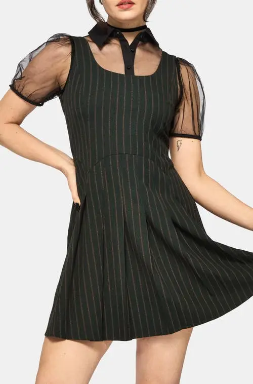 DISTURBIA Kera Pleated Mini Dress