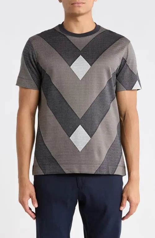 Emporio Armani Jacquard Knit Crewneck T-shirt - Navy