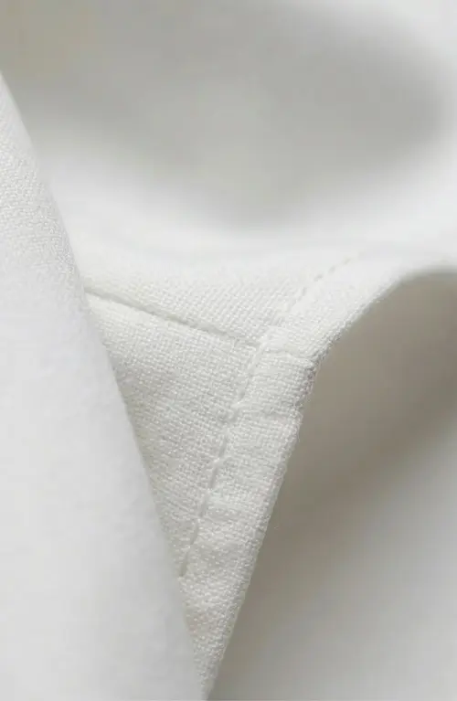 MODENAIRE Structured Cap Sleeve Peplum Top