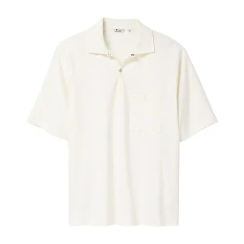 TOMBOLO Raglan Mesh Polo - White