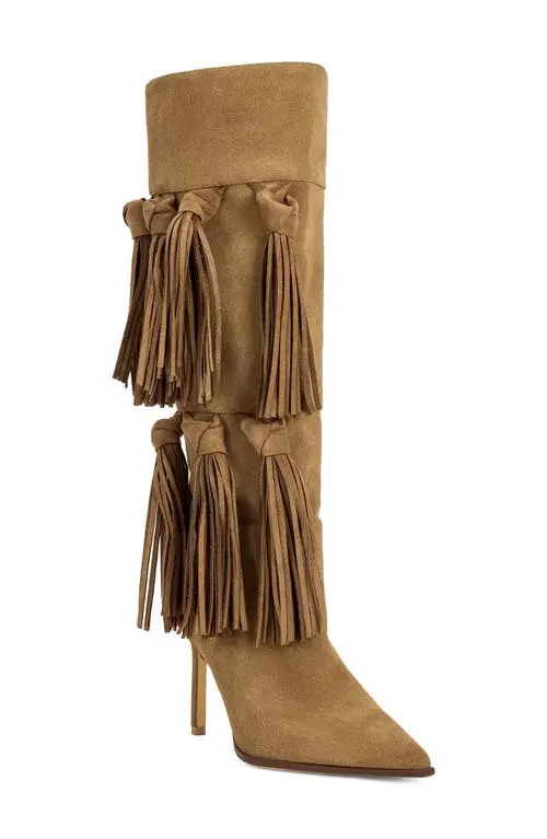 AZALEA WANG Cabrera Knee High Boot - Tan