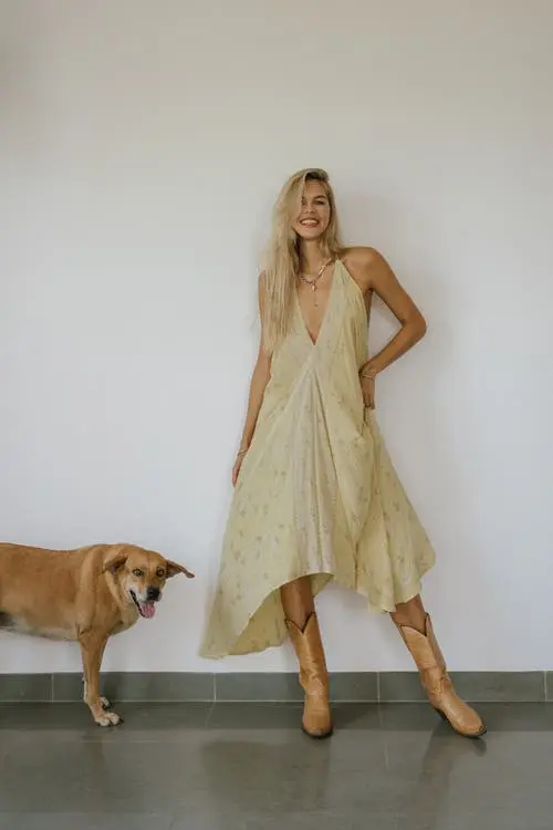 SUN CHILD Classic Silk Dress Revel