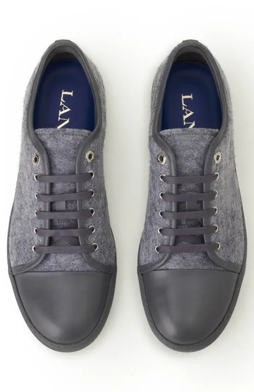 LANVIN Dbb1 Sneakers In Felt And Nappa Leather