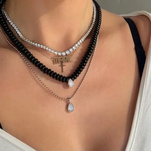 LENI JAMES The Raina 3 Carat Moissanite Pear Pendant