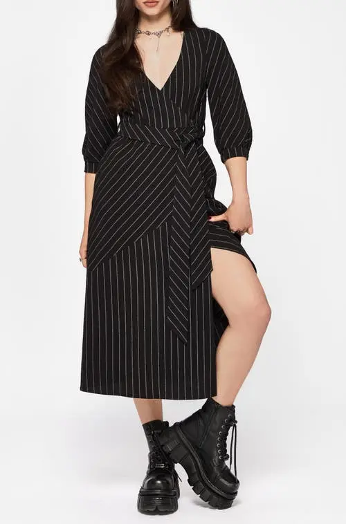 DISTURBIA Kallista Midi Wrap Dress