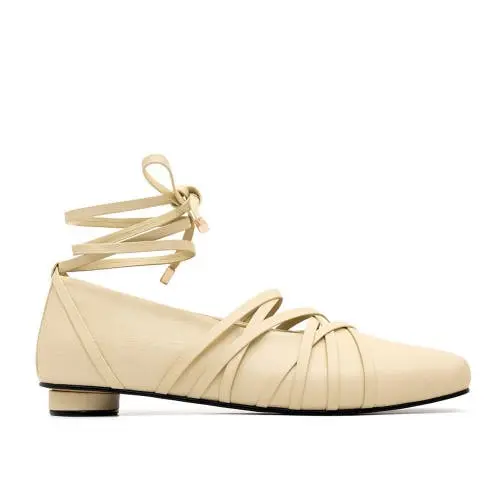 ALTA Sofia Leather Flats - Butter