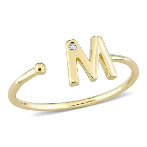 JULIANNA B. Diamond Initial Ring - M