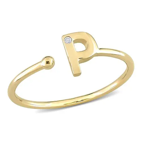 JULIANNA B. Diamond Initial Ring - P