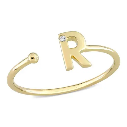 JULIANNA B. Diamond Initial Ring - R