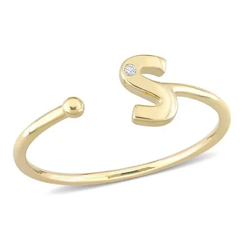 JULIANNA B. Diamond Initial Ring - S