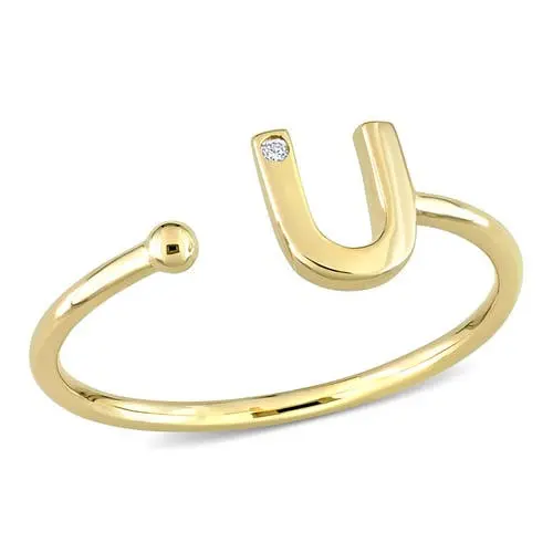 JULIANNA B. Diamond Initial Ring - U
