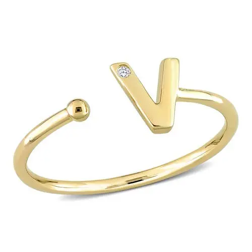 JULIANNA B. Diamond Initial Ring - V