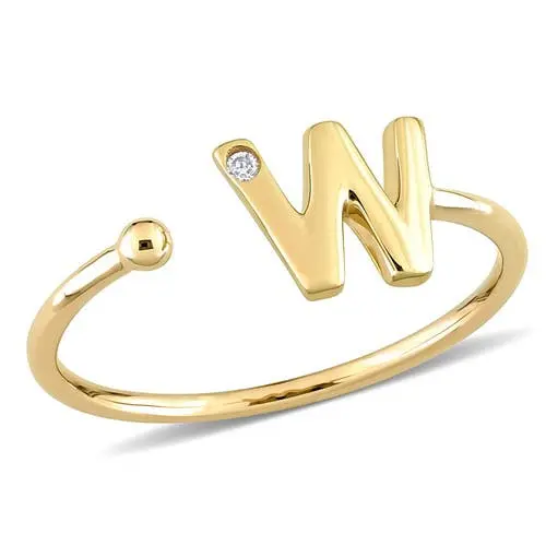 JULIANNA B. Diamond Initial Ring - W