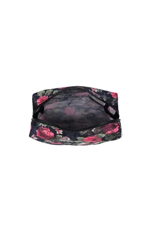 URBAN ESSENTIALS Petal Play Cosmetic & Travel Organizer Pouch - Black