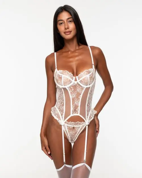 One Empire Poppy Bodysuit - White