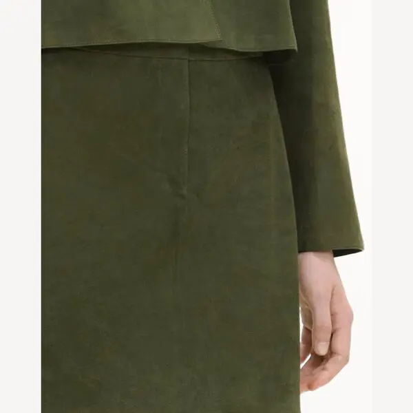 Theory Mini Trouser Skirt In Suede