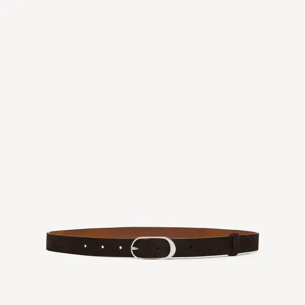 Theory Classic Oblong Belt In Suede