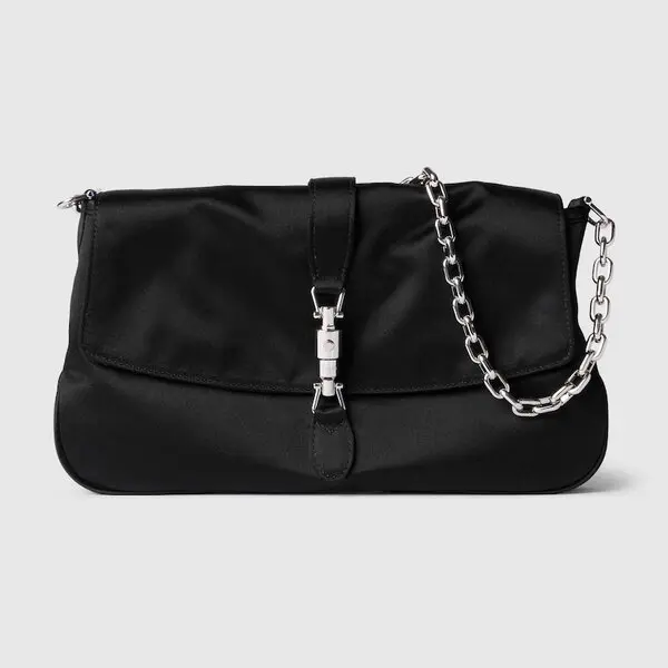 Gucci Aperitivo Medium Shoulder Bag Silk - Black