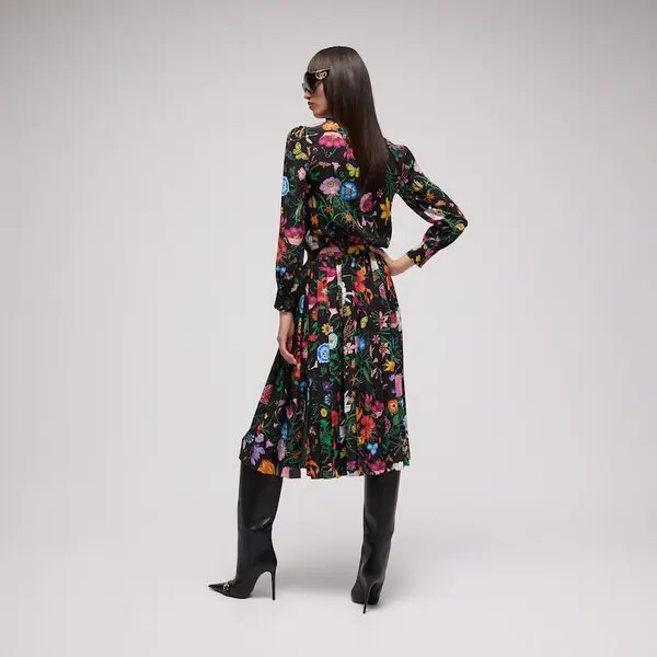 Gucci Printed Silk Crêpe De Chine Dress