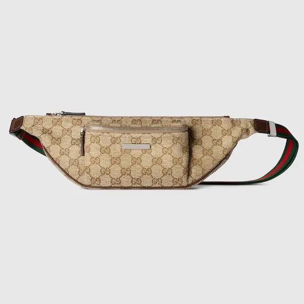 Gucci Gg Canvas Crystal Belt Bag - Beige