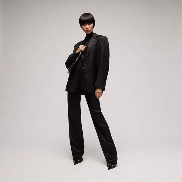 Gucci Pinstripe Wool Silk Jacket