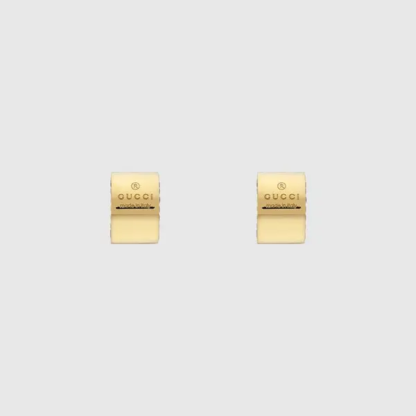 Gucci Trademark Earrings In Gold-tone Brass - Crystals