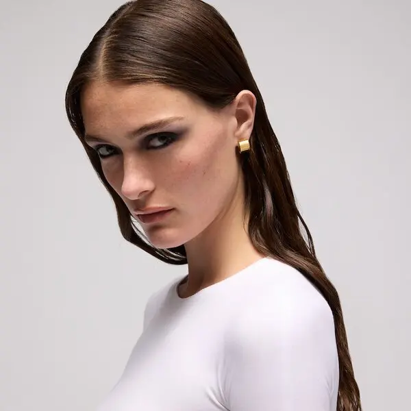 Gucci Trademark Earrings In Gold-tone Brass