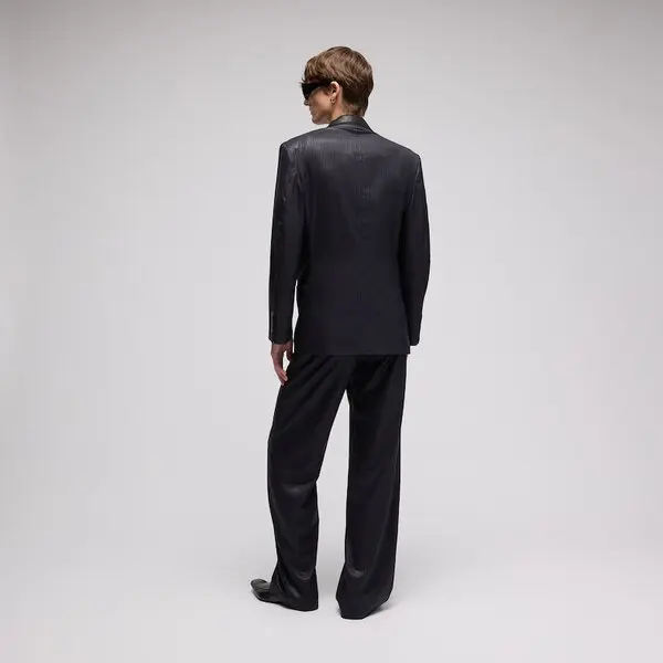 Gucci Pinstripe Chintzed Wool Blend Jacket
