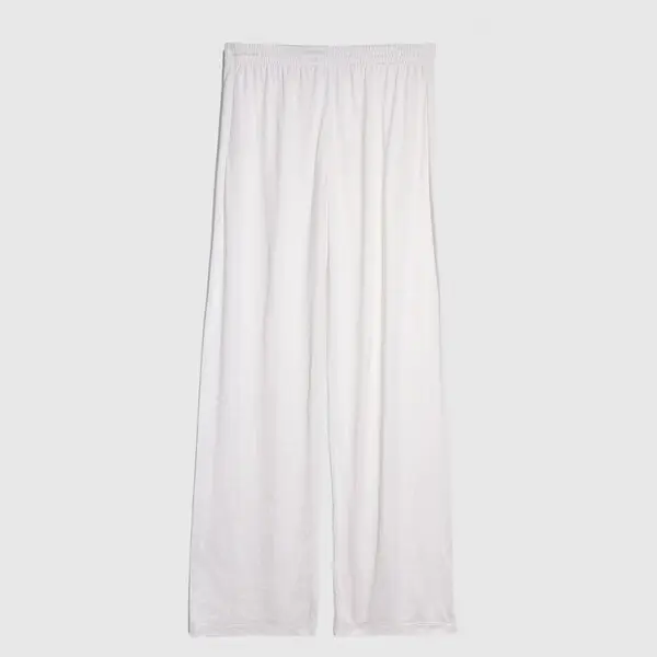 Gucci Light Silk Jersey Sportswear Pants - White