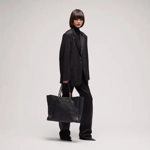 Gucci Bamboo Tote Large Bag In Leather