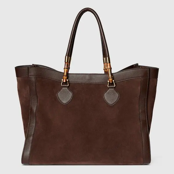 Gucci Bamboo Tote Large Bag Suede