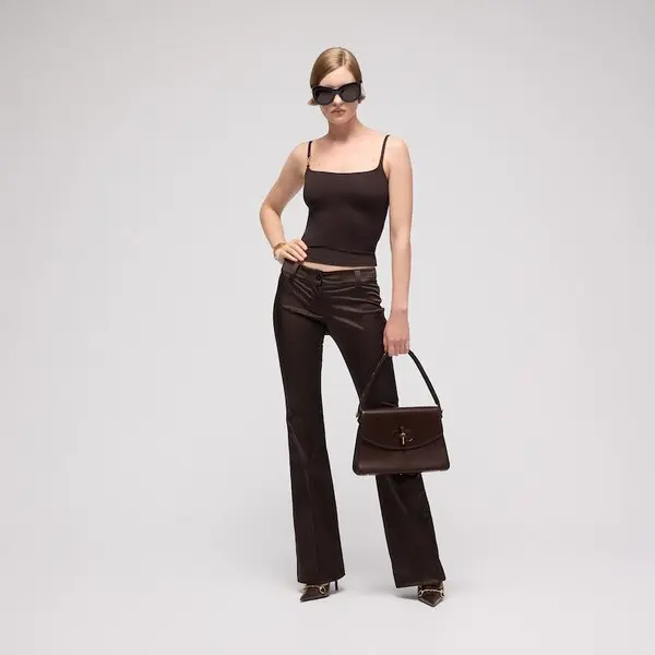 Gucci Bamboo Vendetta Medium Top Handle Bag Leather