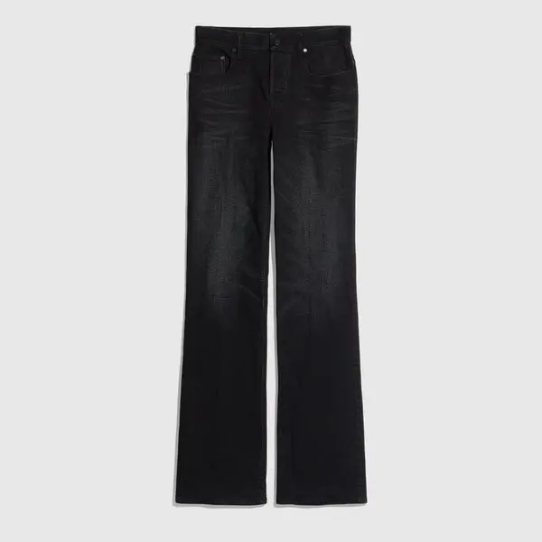 Gucci Flared Stretch Cotton Denim Pants - Black