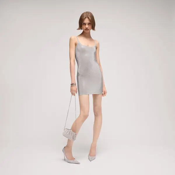 Gucci Stretch Nylon Jersey Dress With Crystals Ready-to-wear