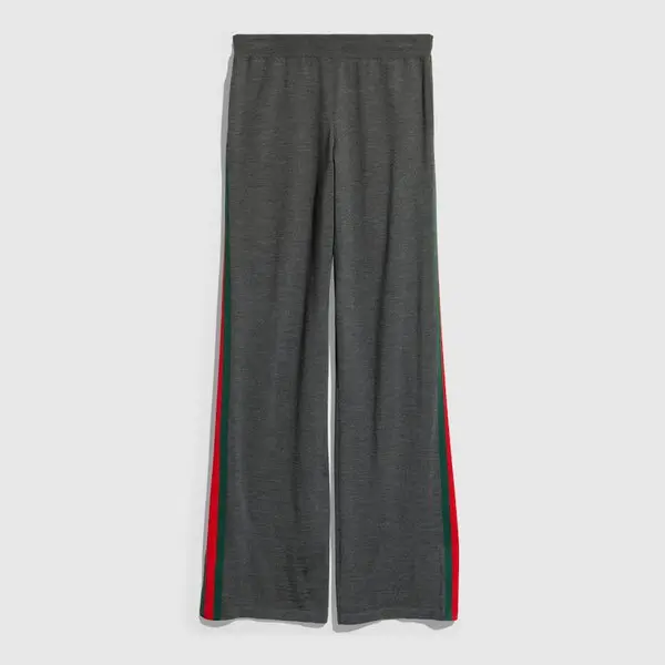 Gucci Fine Wool Leisure Pants With Web