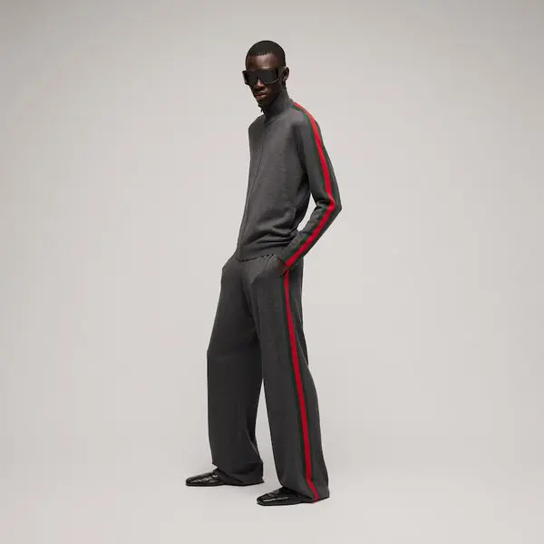 Gucci Fine Wool Leisure Pants With Web