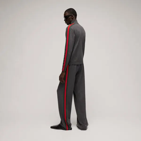 Gucci Fine Wool Leisure Pants With Web