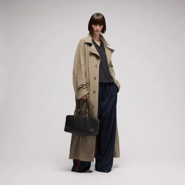 Gucci Boston Bag With Bamboo Leather Handles