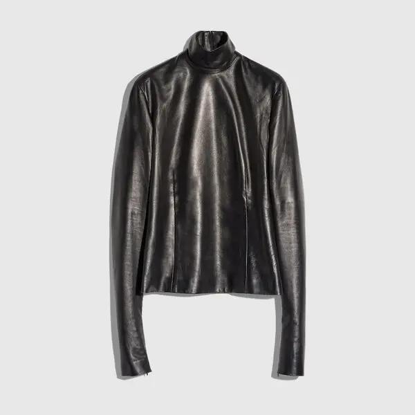 Gucci Soft Nappa Turtleneck Top Ready-to-wear - Black