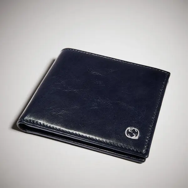 Gucci Bi-fold Wallet With Interlocking G Leather