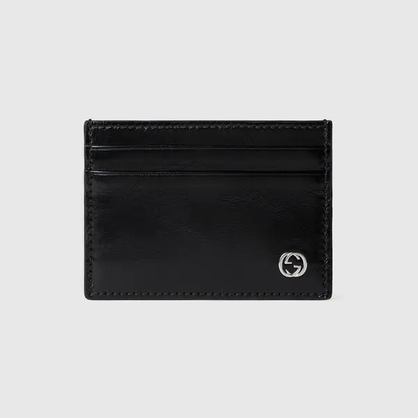 Gucci Card Case With Interlocking G Leather