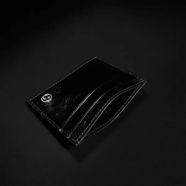 Gucci Card Case With Interlocking G Leather
