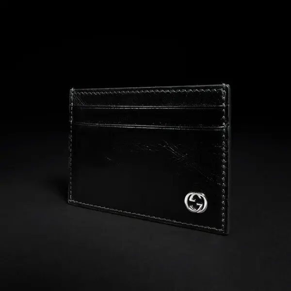 Gucci Card Case With Interlocking G Leather