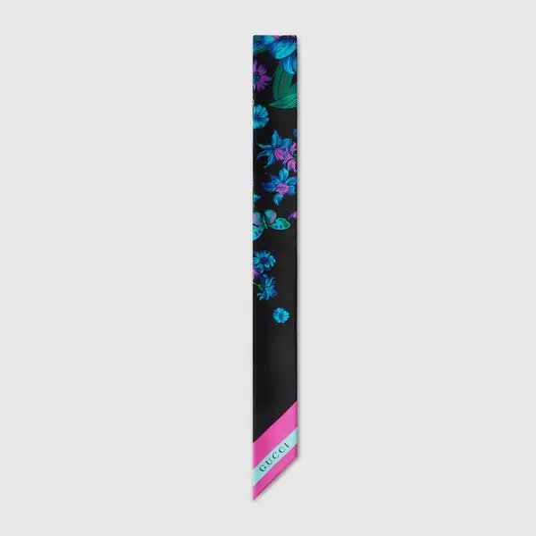 Gucci Printed Silk Ribbon - Black